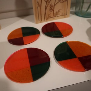 Round Colorful Coasters 4 Inch Round Coasters Resin & Epoxy Coasters ...