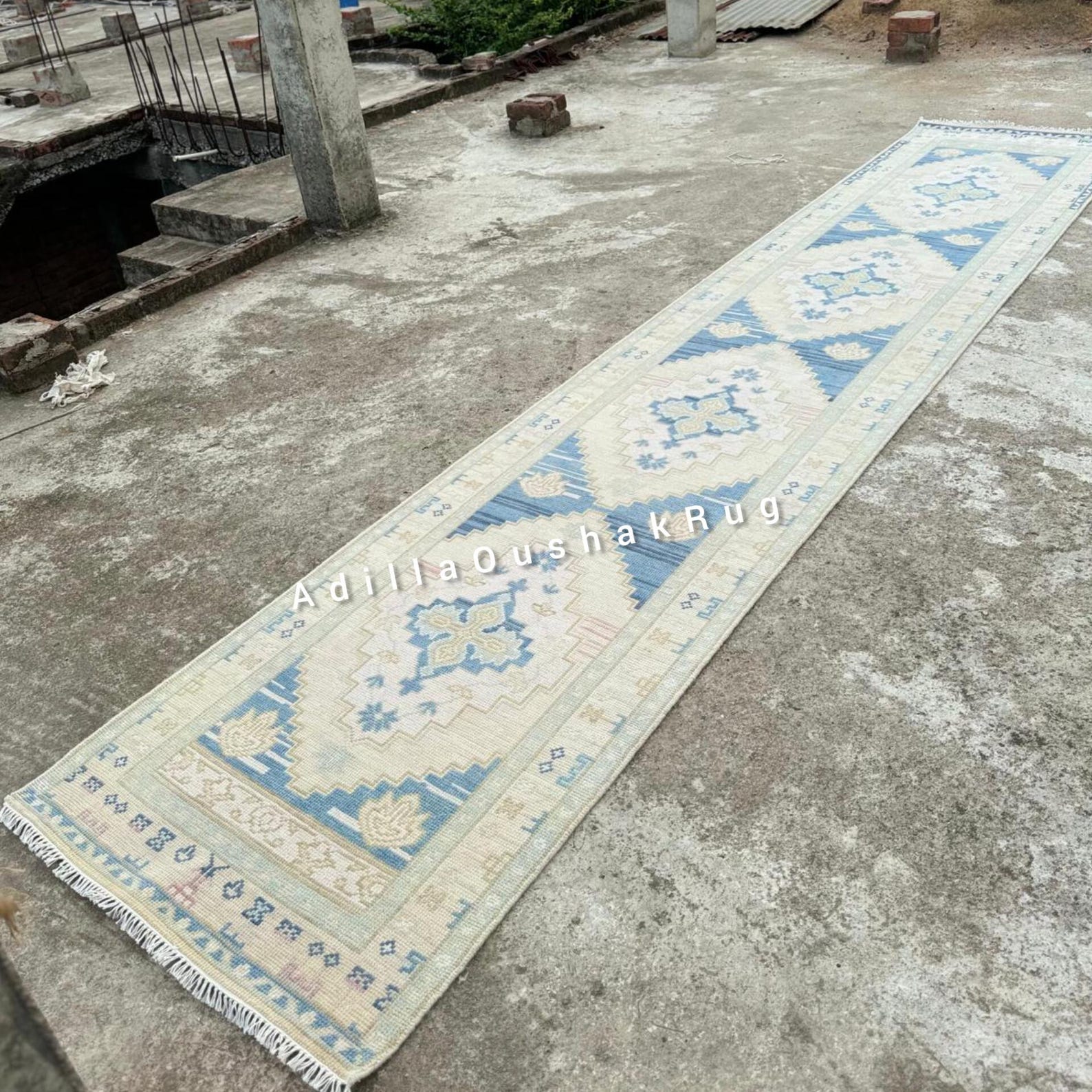 Hand-knotted Turkish Runner Rug Vintage Wool Antique Turkish Design 2x6 ...