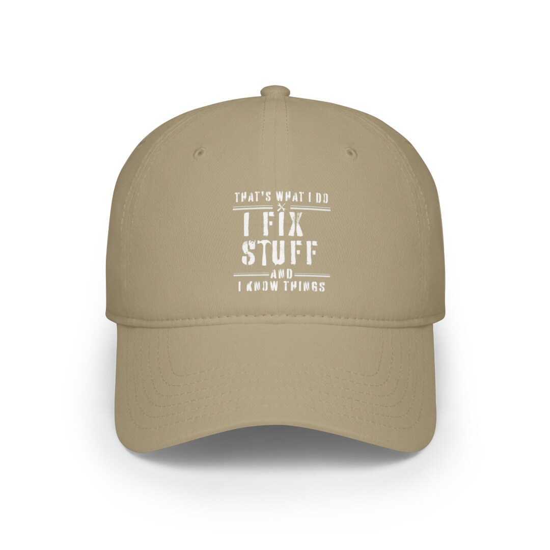 I Fix Things Cap, Low Profile Cap, DIY Baseball Cap, Handyman Hat ...