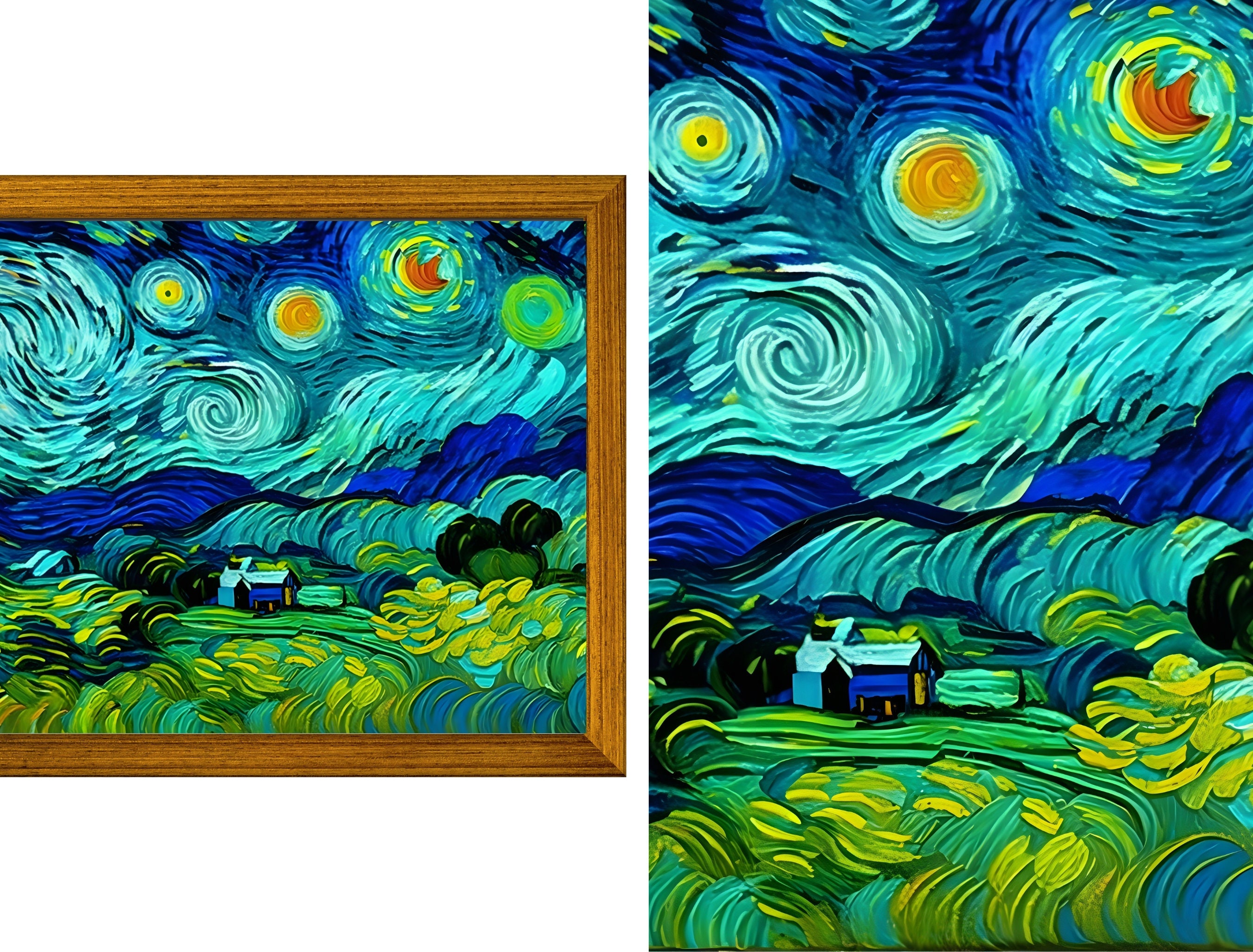 Set of 40 Samsung Frame TV 8K Art Van Gogh Painting Van Gogh Frame Art ...