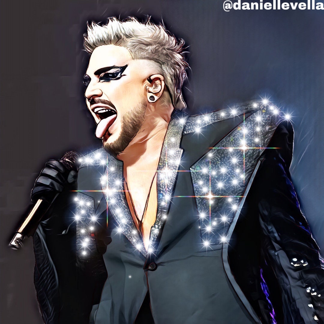 Adam Lambert Digital Drawing - Etsy