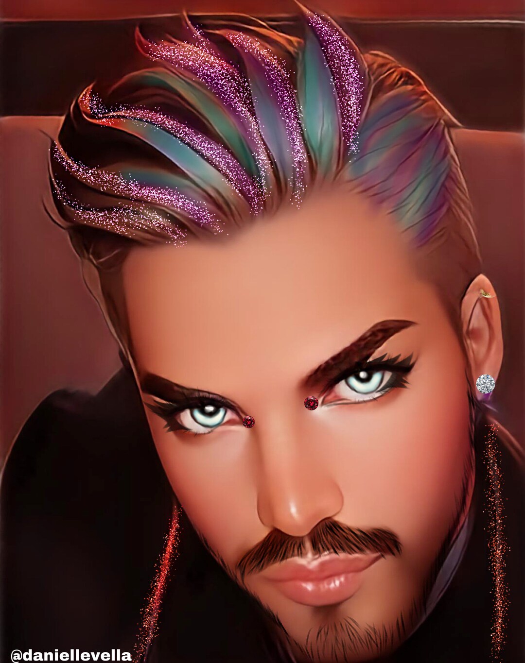 Adam Lambert Digital Drawing - Smooth as Velvet - Etsy