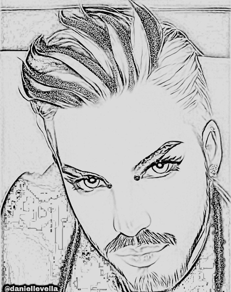 Adam Lambert Digital Drawing - Smooth as Velvet - Etsy