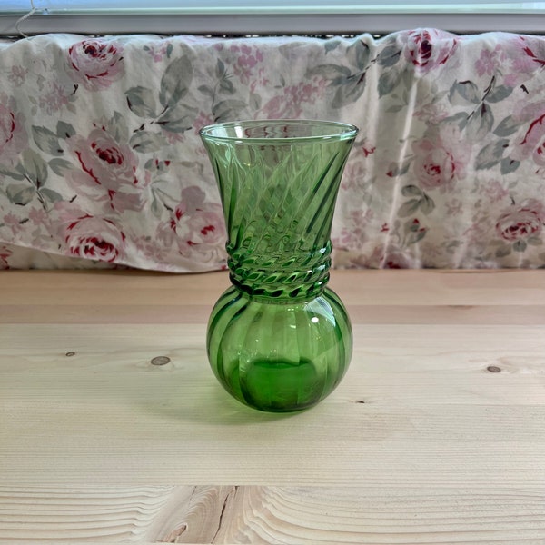 Antique Green Depression Vase Etsy