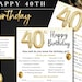 40th Birthday Questionnaire, How Well Do You Know the Birthday Girl ...