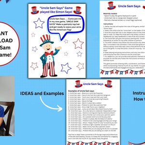 Uncle Sam Says Game, Fourth of July Activity, Fun and Engaging Kids ...