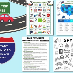 Road Trip Game Bundle, I SPY, Puzzle, Word Search and Maze Travel Games ...