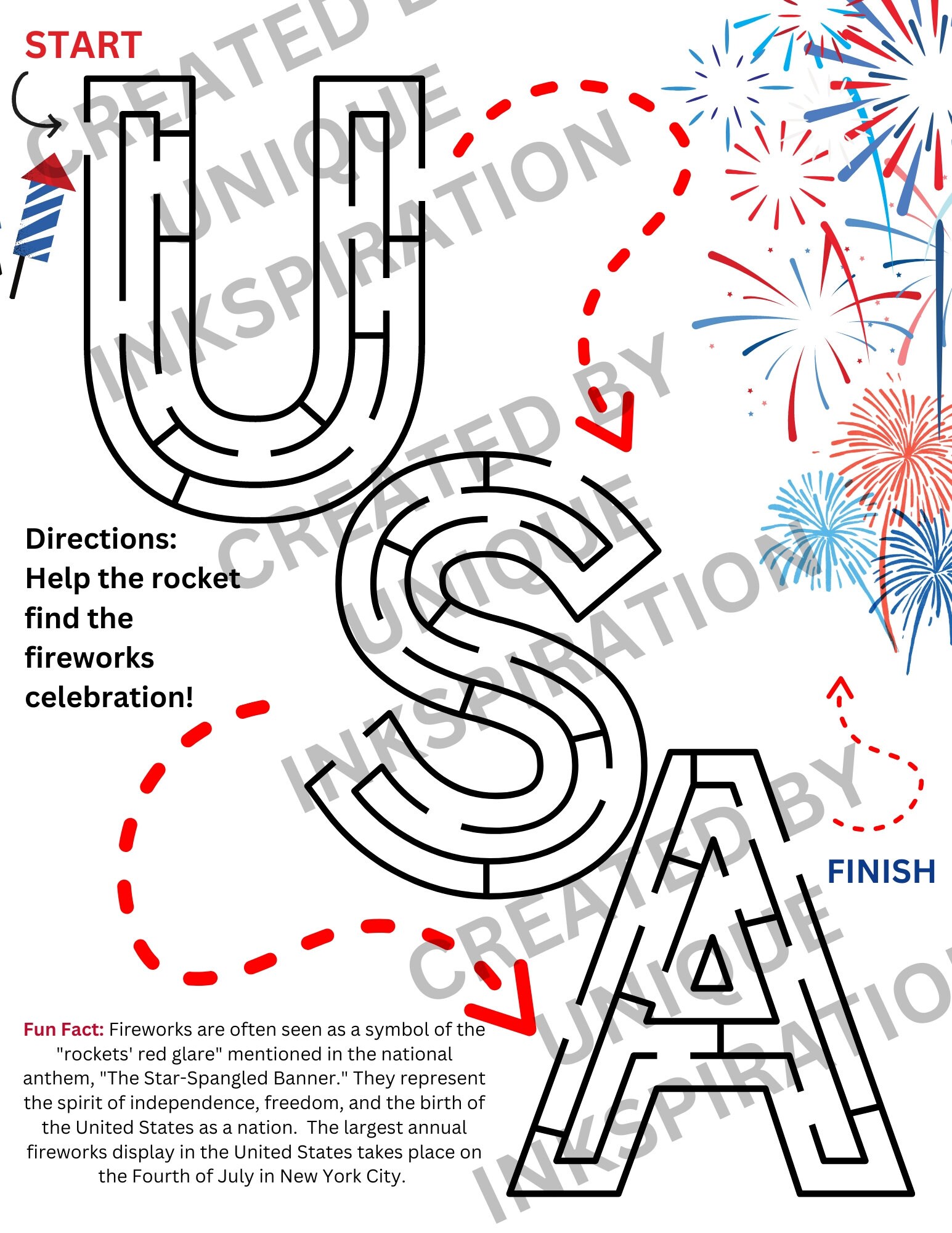 Fourth of July Patriotic Mazes- Printable Bundle, 4th of July, Holiday ...