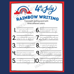 4th of July Activity Bundle for Learners - Phonics, Letter Tracing ...