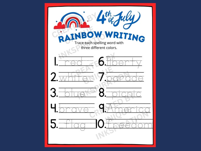 4th of July Activity Bundle for Learners - Phonics, Letter Tracing ...