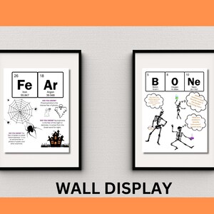 Periodic Table Halloween Science Posters, Halloween Decor, Classroom ...