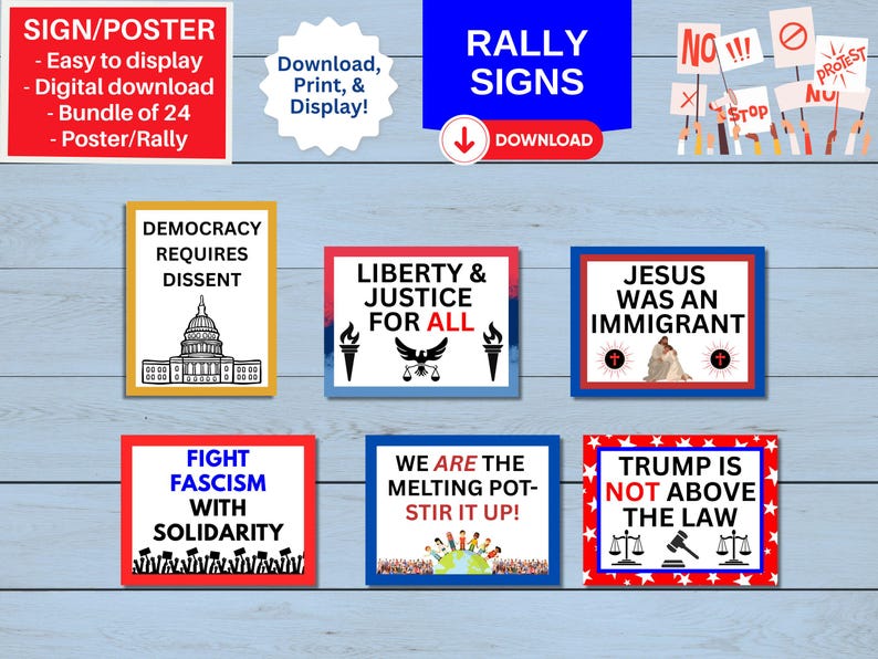 Abolish ICE, No Kings Day Printable Protest Sign – Political Poster ...