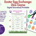 Easter Egg Exchange Dice Party Game, Class/family Activity, Group Game ...
