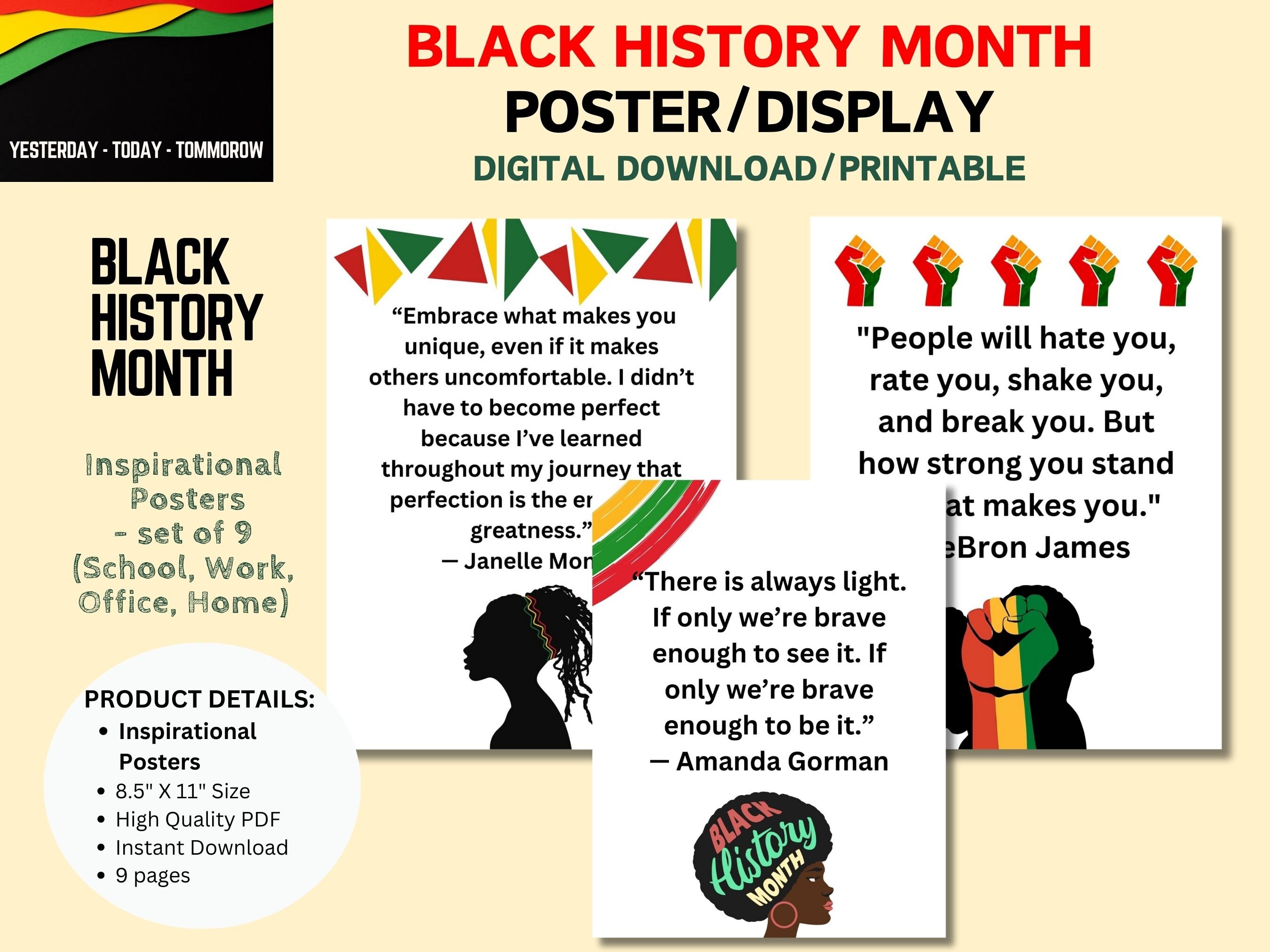 Black History Month, Poster Display, Bundle, Classroom, Inspiring ...