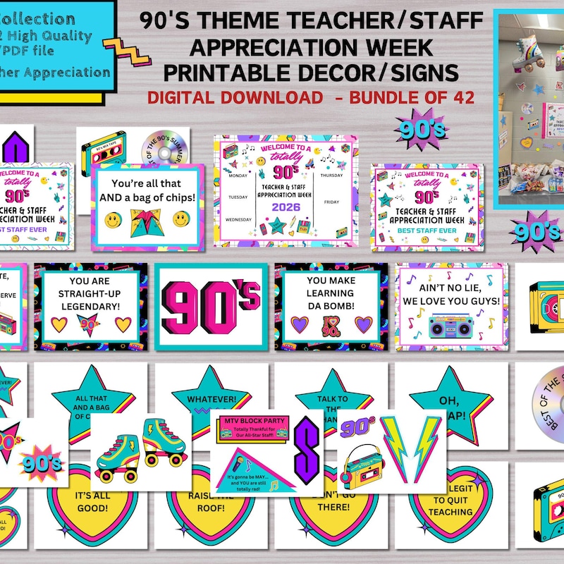 90s Theme Classroom Decor - Etsy