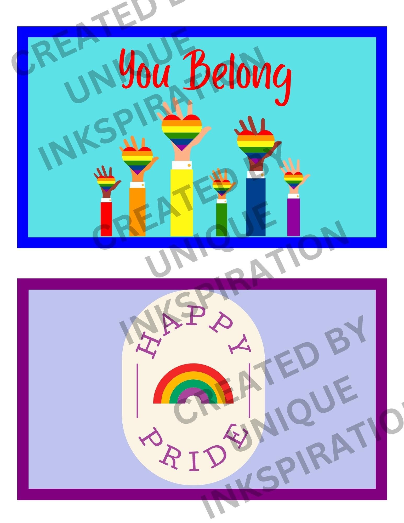 Celebrate PRIDE With Downloadable Postcards - Set of 6 LGBTQ+ Designs ...