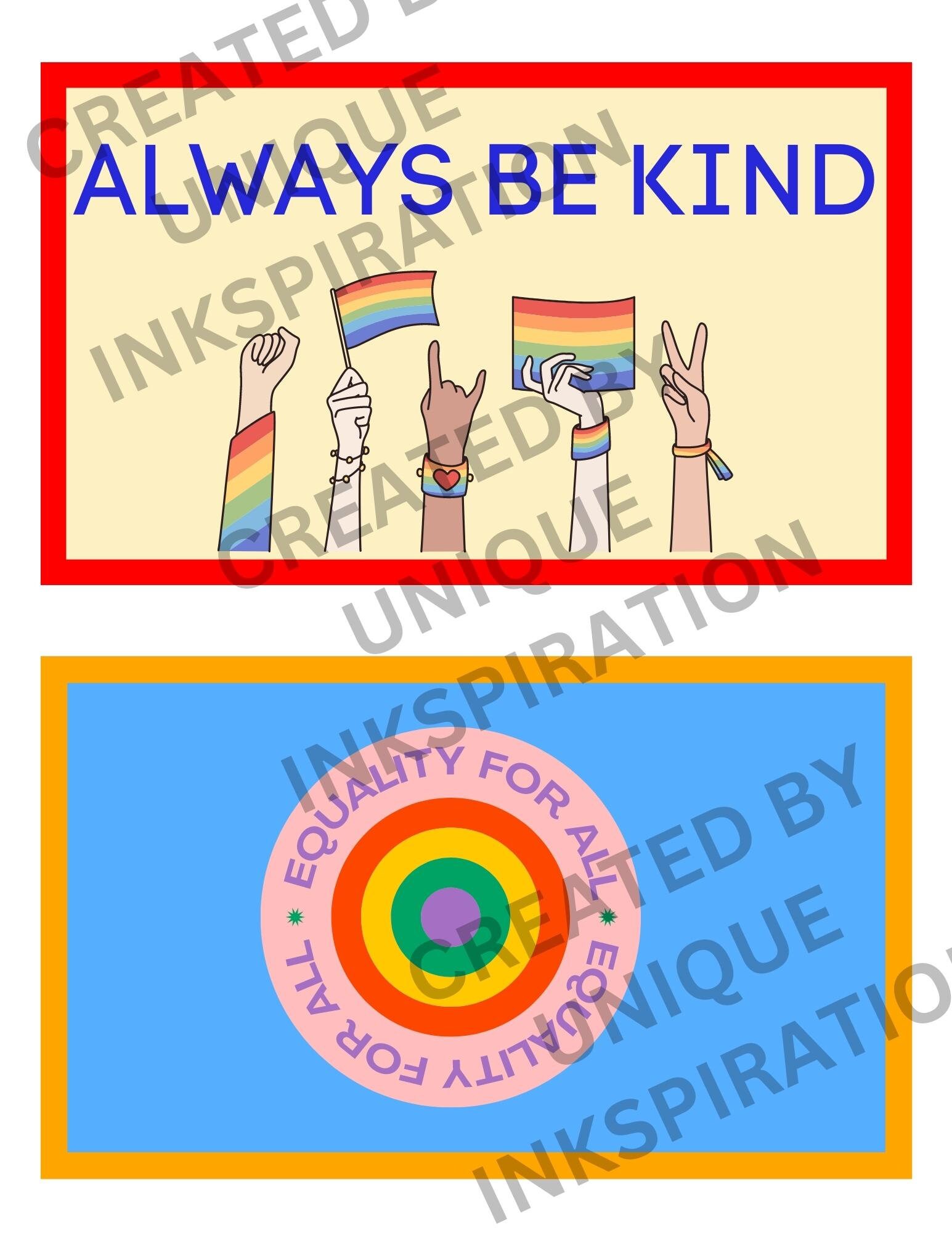 Celebrate PRIDE With Downloadable Postcards - Set of 6 LGBTQ+ Designs ...