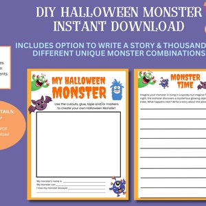 DIY Monster Creation Bundle, 40 Monster Traits Included, Classroom ...