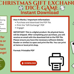 Christmas Gift Exchange Dice Game, White Elephant Exchange, Gift Swap ...