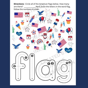 4th of July Activity Bundle for Learners - Phonics, Letter Tracing ...