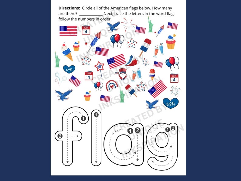4th of July Activity Bundle for Learners - Phonics, Letter Tracing ...