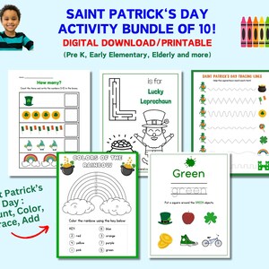 St. Patrick's Day Fun for Learners: Prek & Early Elementary Worksheet ...