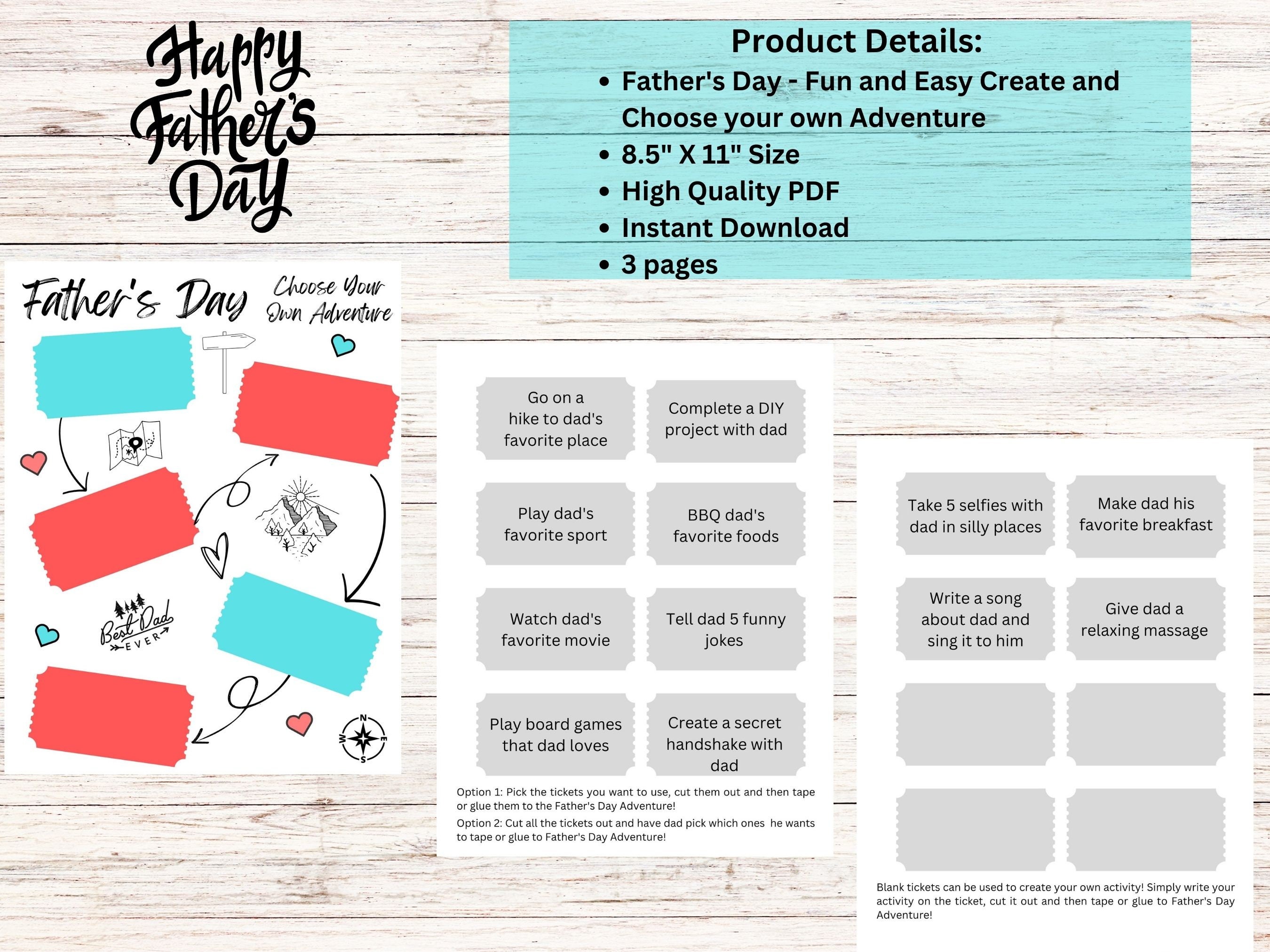 Father's Day - Create and Choose Your Own Adventure - Etsy