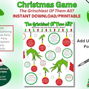 Holiday Game: the Grinchiest of Them All?, Christmas Family Game ...