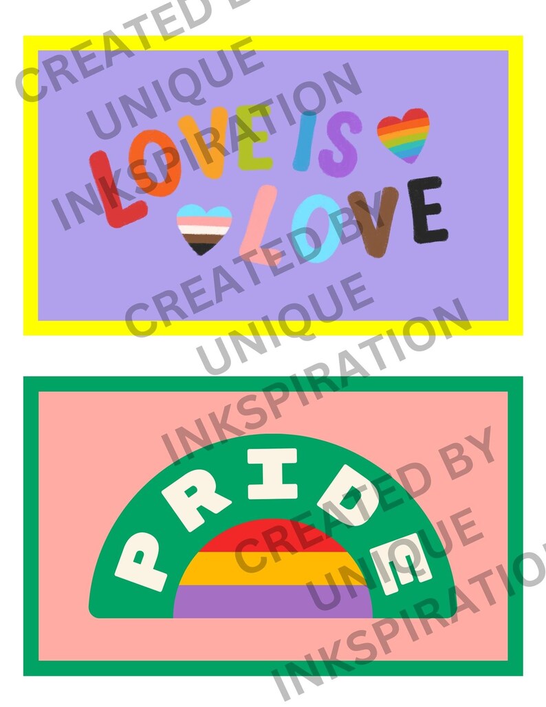 Celebrate PRIDE With Downloadable Postcards - Set of 6 LGBTQ+ Designs ...