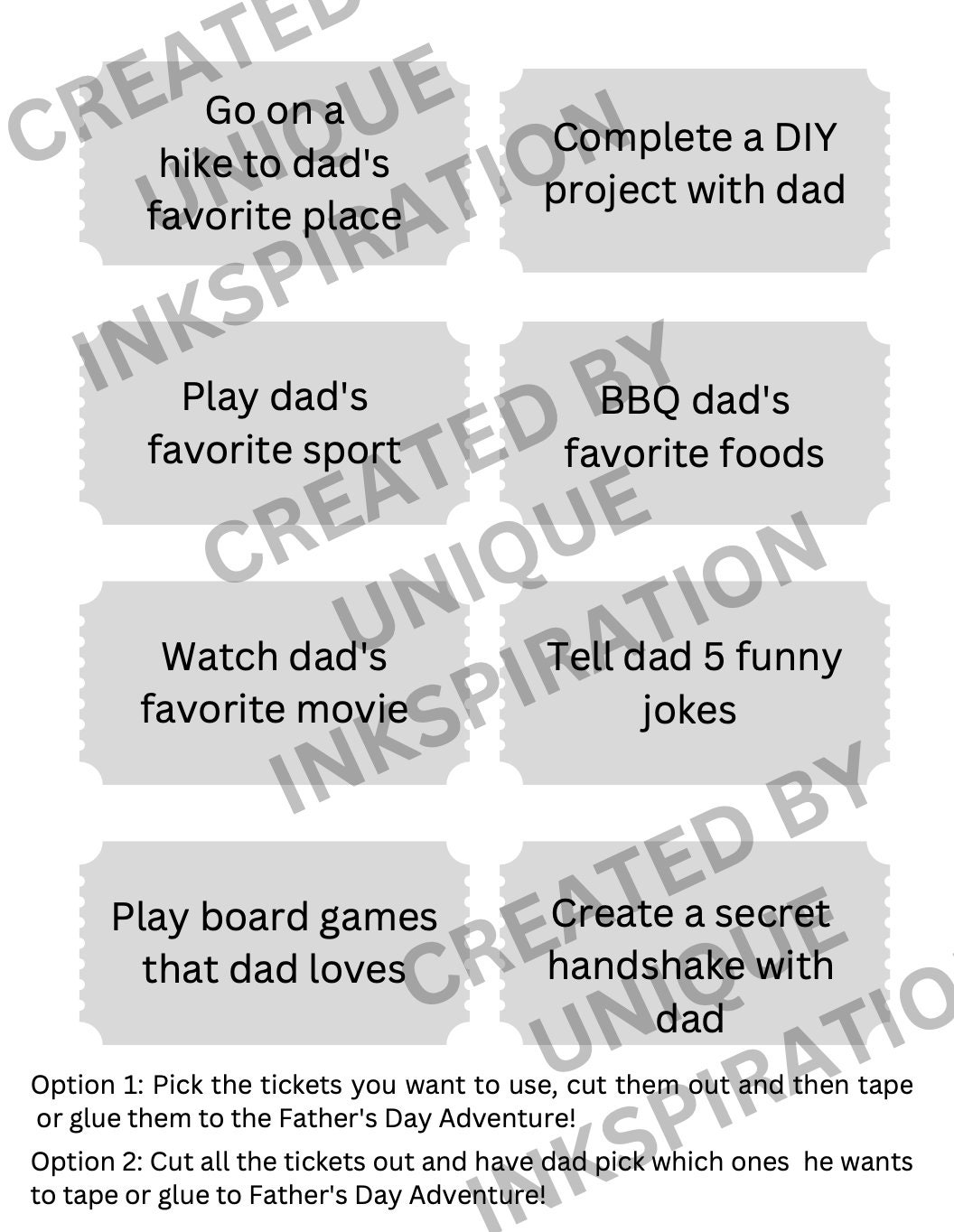 Father's Day - Create and Choose Your Own Adventure - Etsy