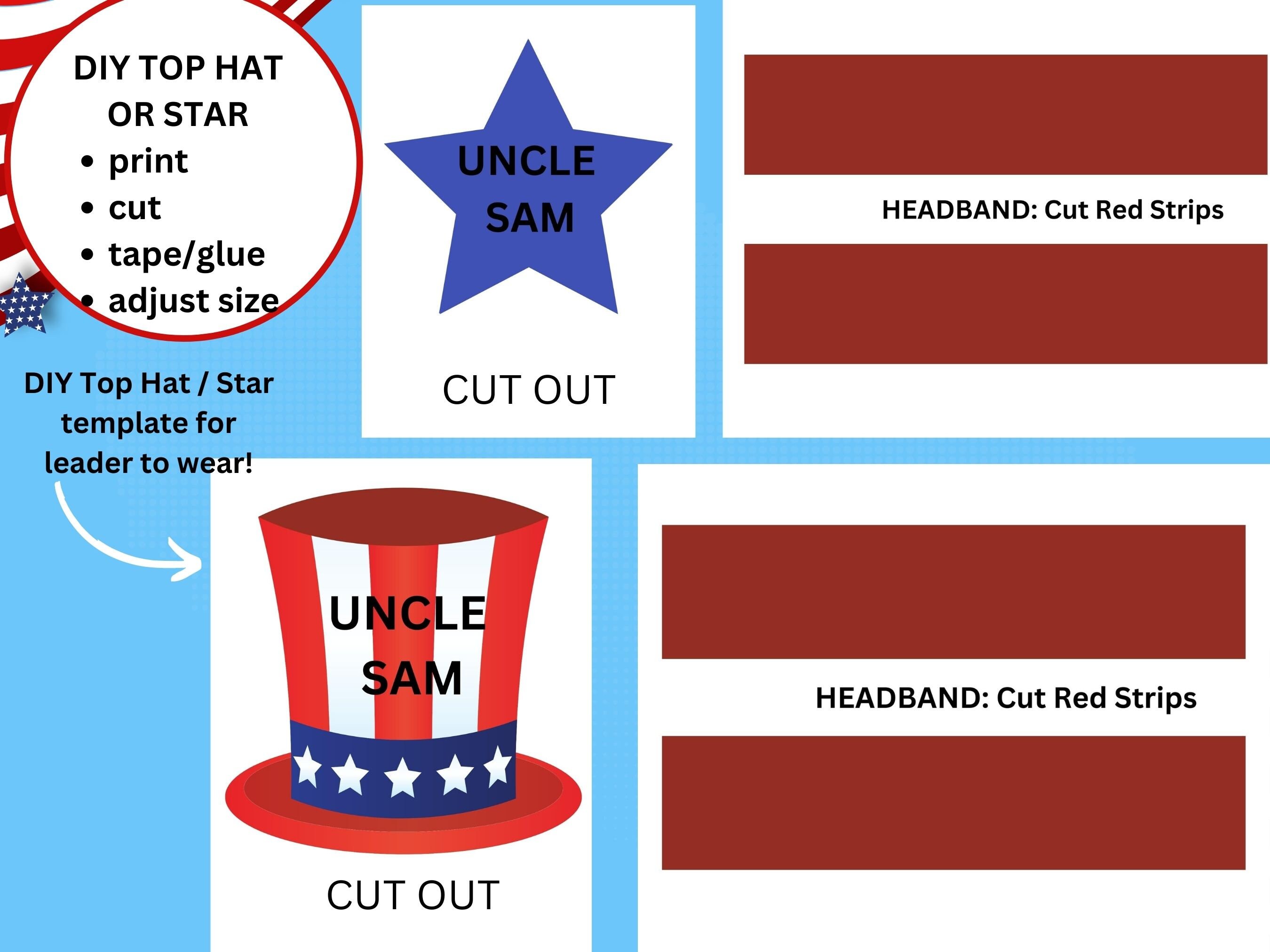 Uncle Sam Says Game, Fourth of July Activity, Fun and Engaging Kids ...