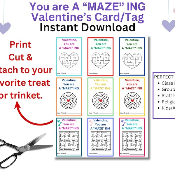 Maze Valentine - Etsy