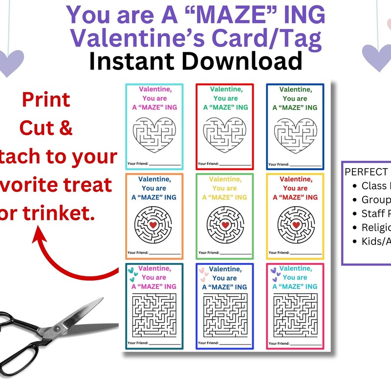 Maze Valentine - Etsy