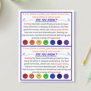 Printable Kindness Cards - Miles Through Smiles, Post Card, Instant ...