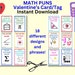 Math Puns: Colorful Valentine's Math Pun Notes, Printable Cards ...