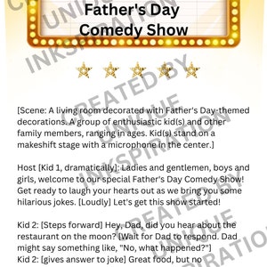 Father's Day Comedy Show Skit - Printable PDF for Hilarious Performance ...