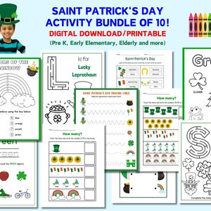 St. Patrick's Day Fun for Learners: Prek & Early Elementary Worksheet ...