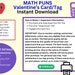 Math Puns: Colorful Valentine's Math Pun Notes, Printable Cards ...