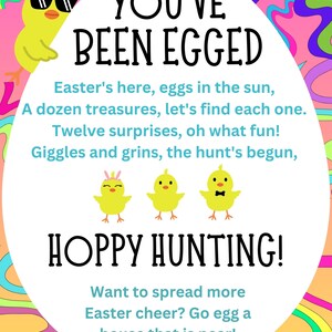 You've Been Egged Easter Game, Gift, Neighborhood Easter Egg Hunt ...
