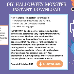 DIY Monster Creation Bundle, 40 Monster Traits Included, Classroom ...