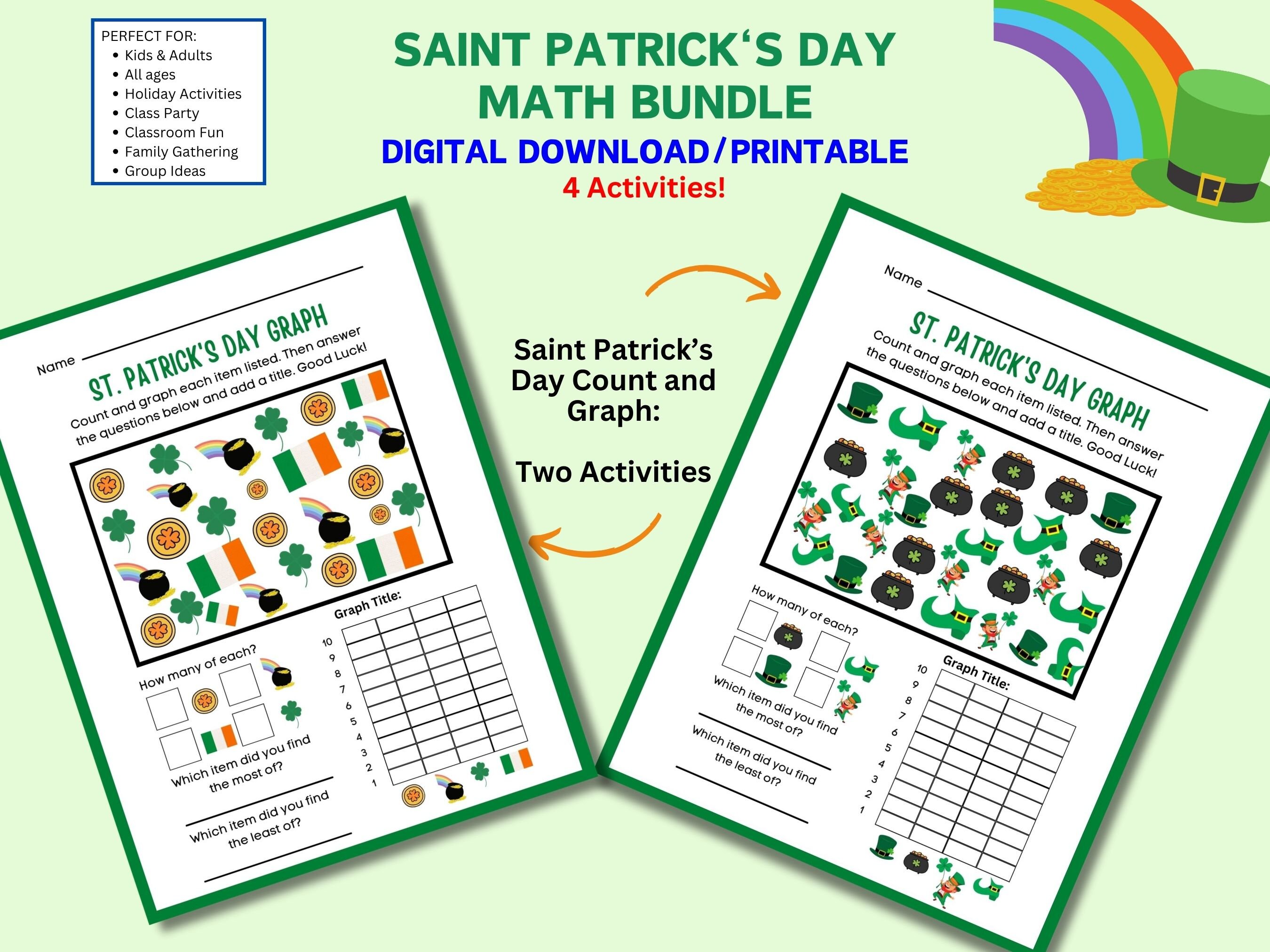 Math Counting, Graphing & Solving, Saint Patrick's Day, Creative ...