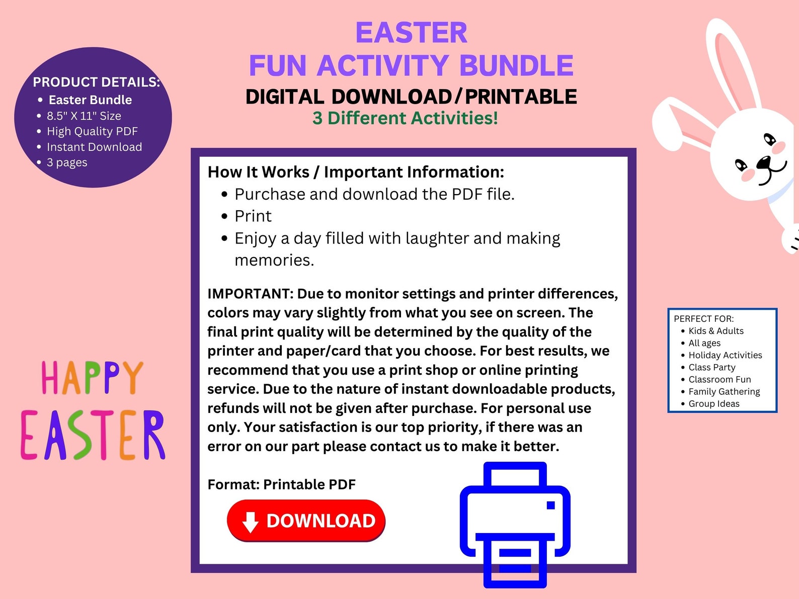 Easter Fun Activity Pack: Mazes, Jokes, & More! Perfect for Kids ...