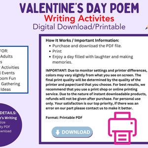 Valentine's Writing Pack: Acrostic Poem, Hearts of Love, & Expressive ...