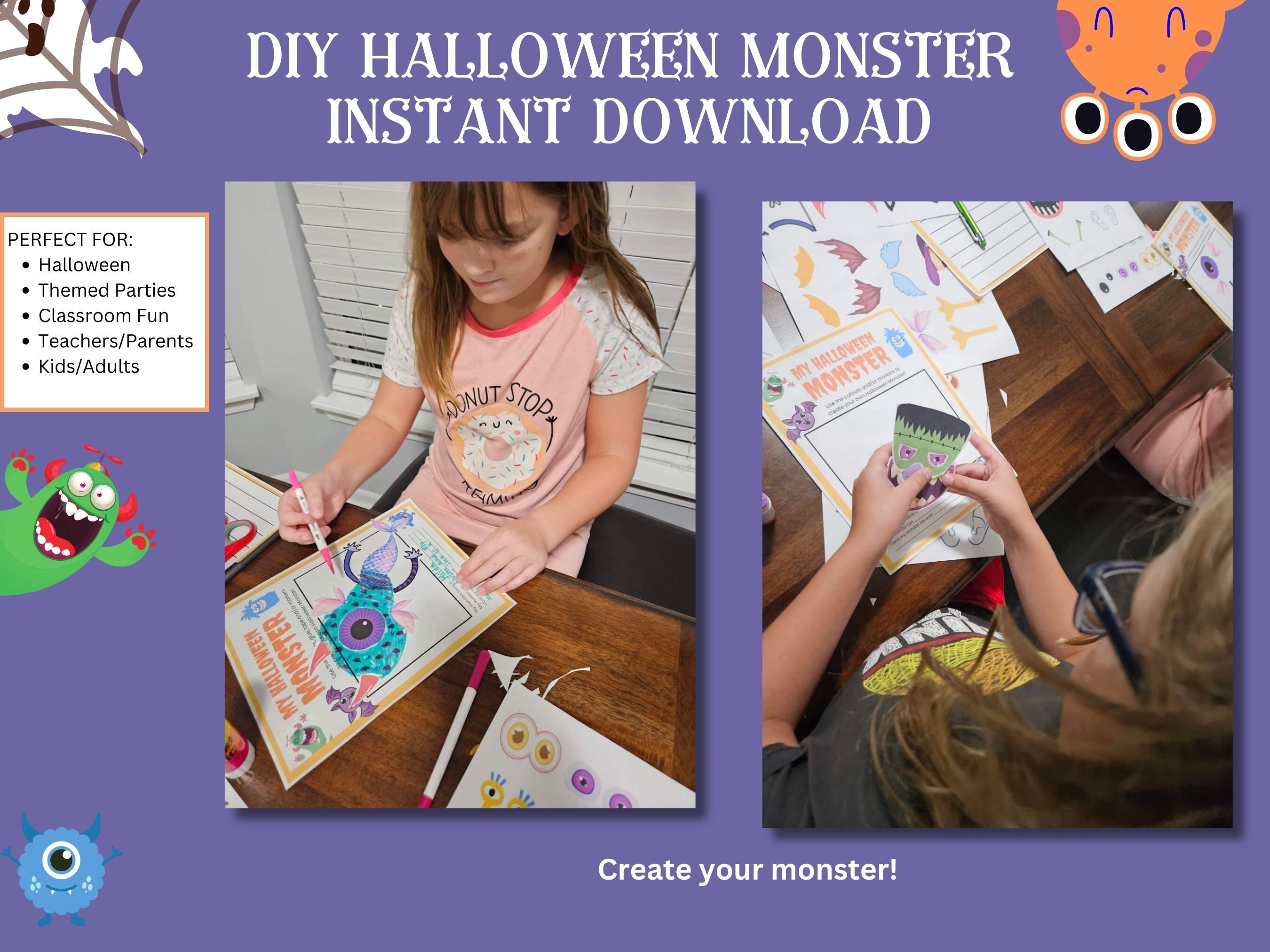 DIY Monster Creation Bundle, 40 Monster Traits Included, Classroom ...