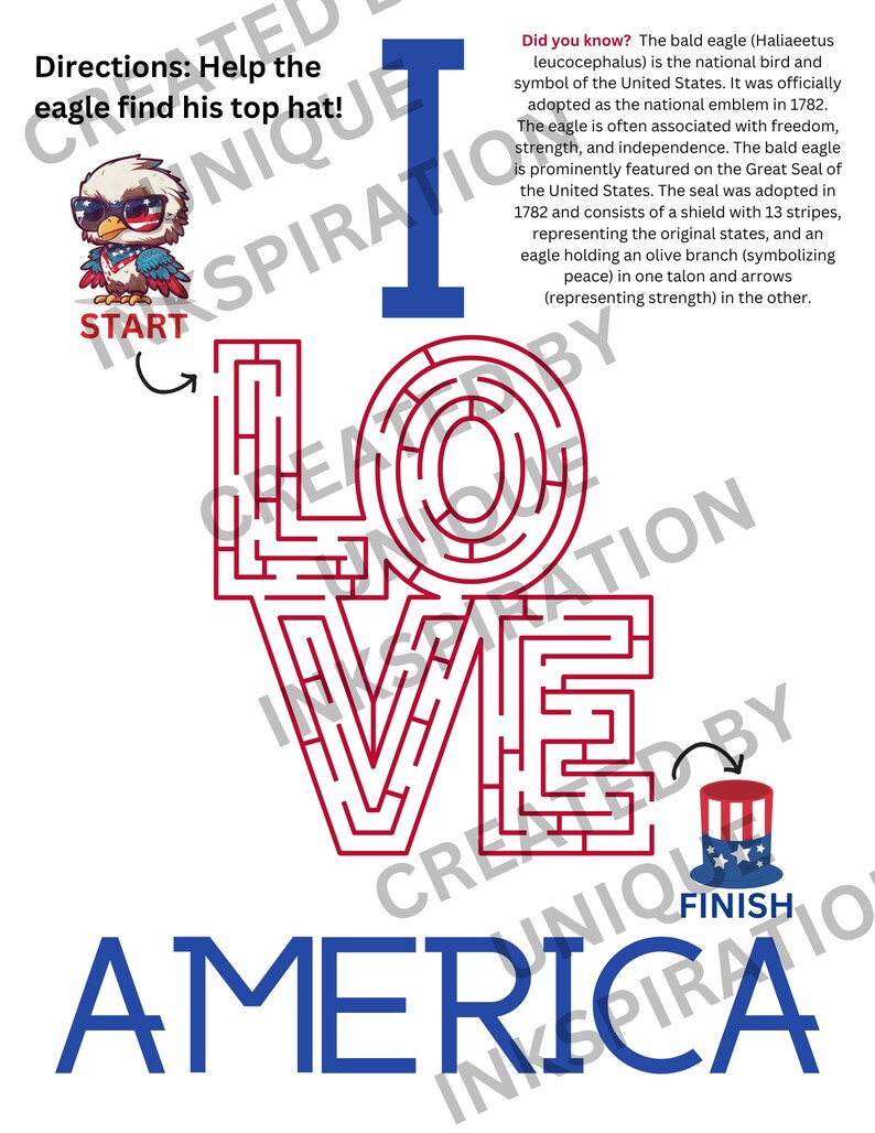 Fourth of July Patriotic Mazes- Printable Bundle, 4th of July, Holiday ...