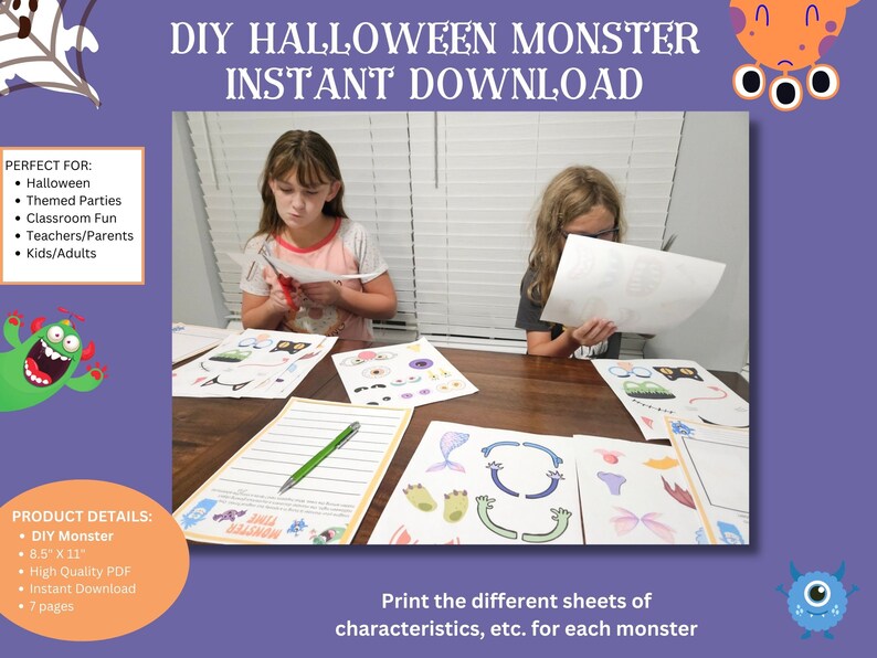 DIY Monster Creation Bundle, 40 Monster Traits Included, Classroom ...