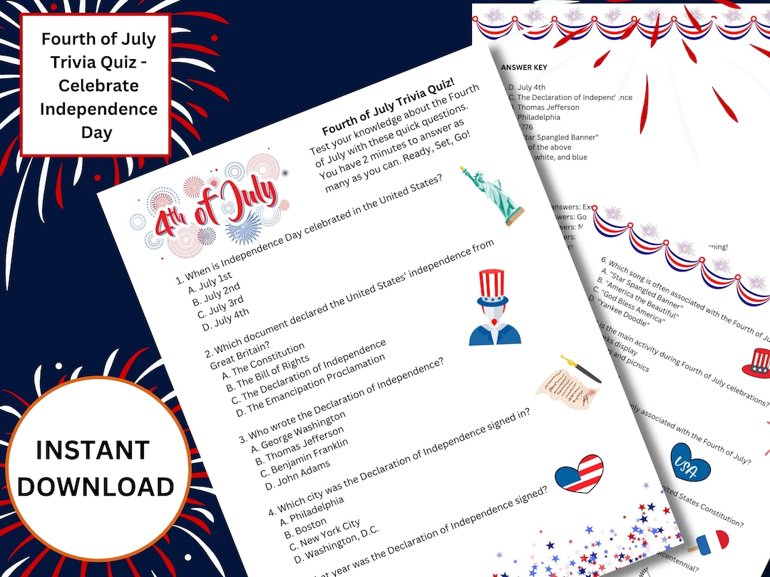 Fourth of July Trivia Quiz - Celebrate Independence Day With Knowledge ...