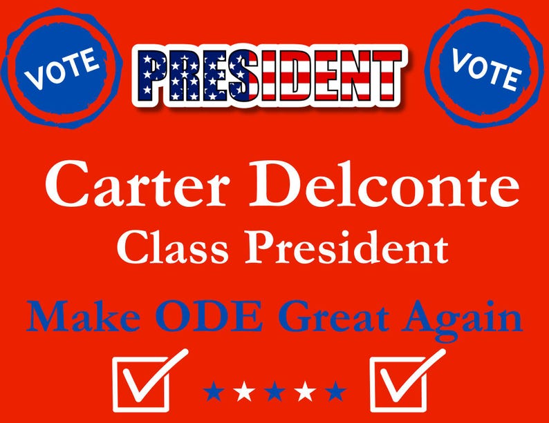 Class President Printable Signs - Etsy