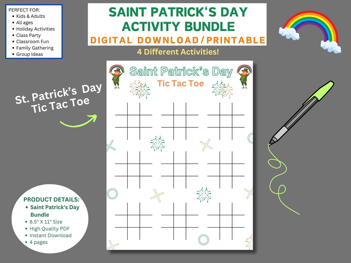 Saint Patrick's Day Digital Fun Pack, Scavenger Hunt, Word Play, This ...