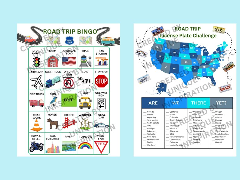 Road Trip Game Bundle, I SPY, Puzzle, Word Search and Maze Travel Games ...
